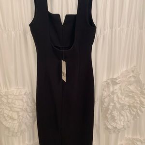 Zara | Dresses | Zara Elegant Black Dress | Poshmark